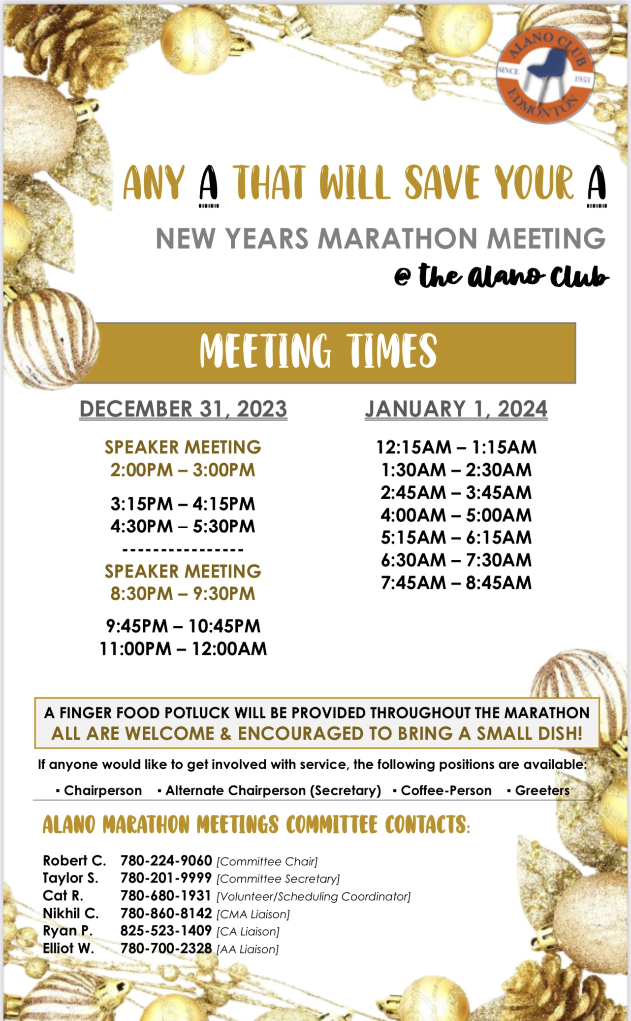 Events - Edmonton Alano Club